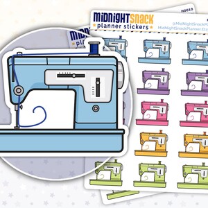 Sewing Machine Planner Stickers | Sewing Icon Stickers - Etsy
