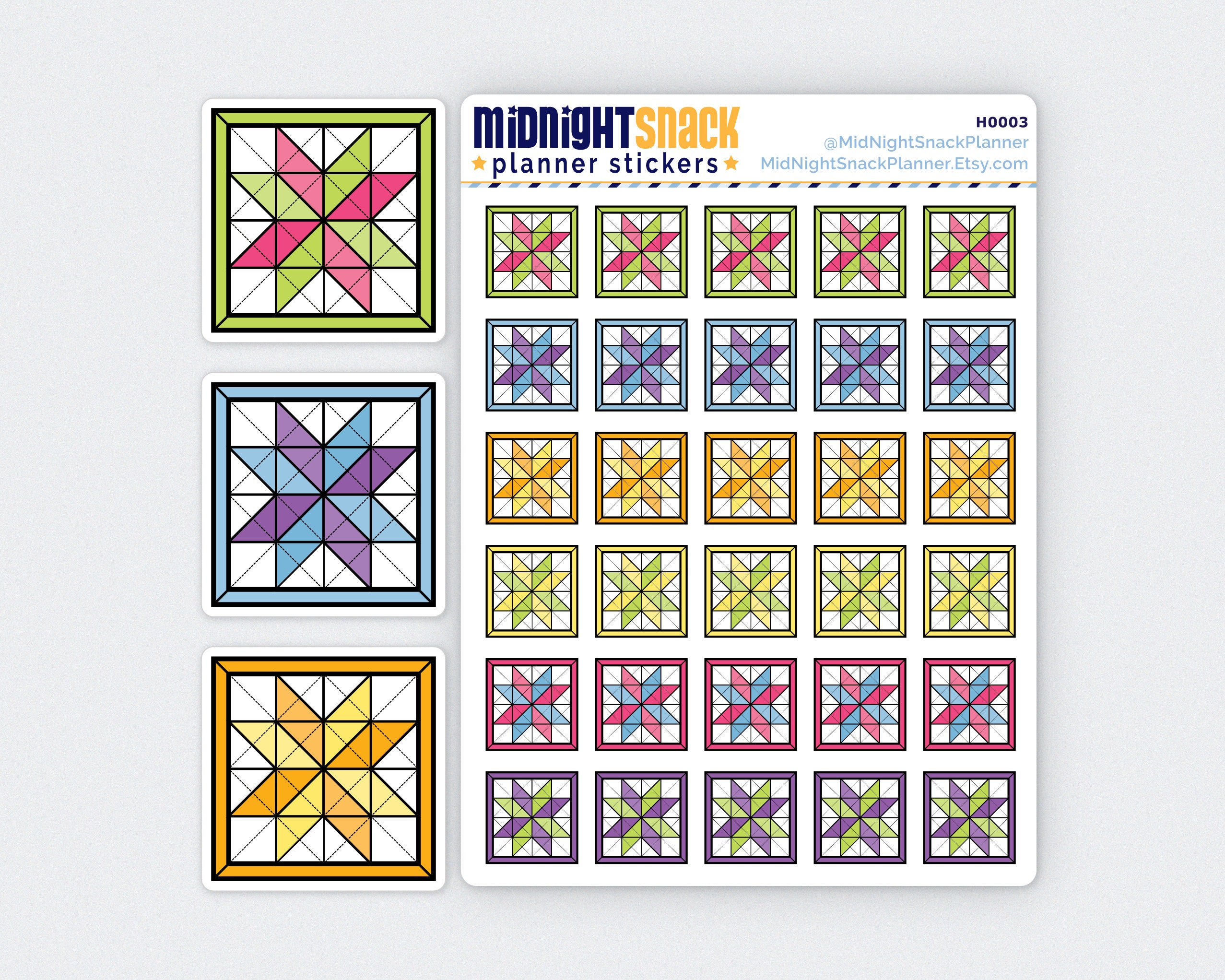 Quilting Planner Stickers Quilt Icon Stickers Sewing | Etsy