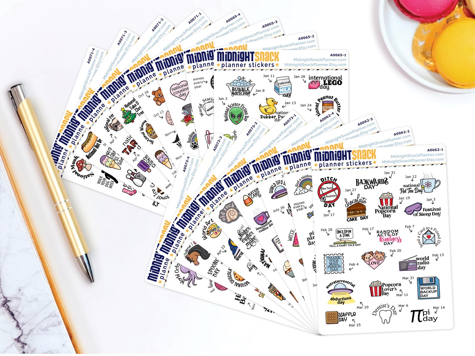 Wacky Holiday Planner Stickers: Volume 1 | Calendar Icons | Fun Yearly ...