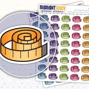 Measurements Planner Stickers | Measuring Tape Icon Stickers | Weight ...