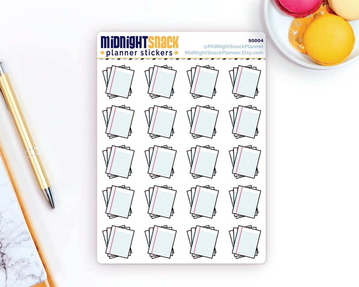 Homework Assignment Planner Stickers | Essay Writing Icon Sticker - Etsy