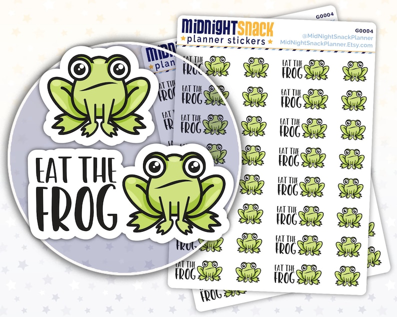 Eat the Frog Planner Stickers | Daily Task Reminder Stickers | Goal ...