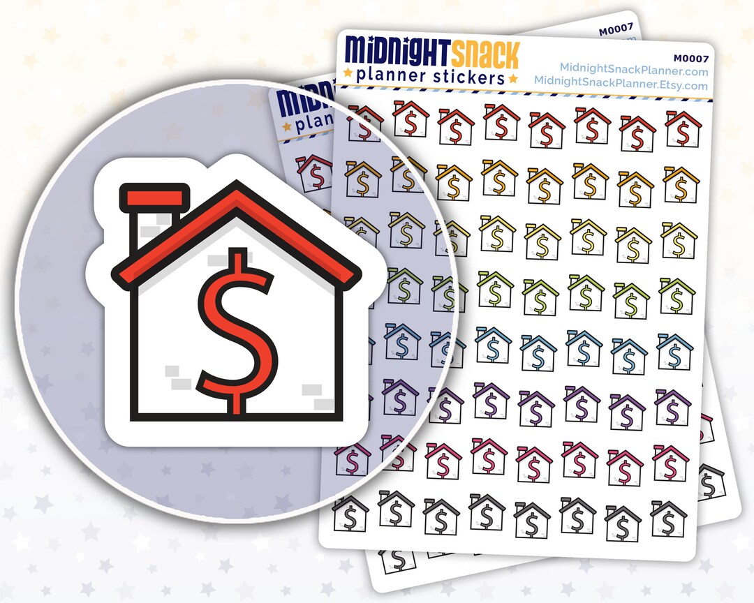 Pay the Rent or Mortgage Icon Sticker | Bills and Payments Planner ...