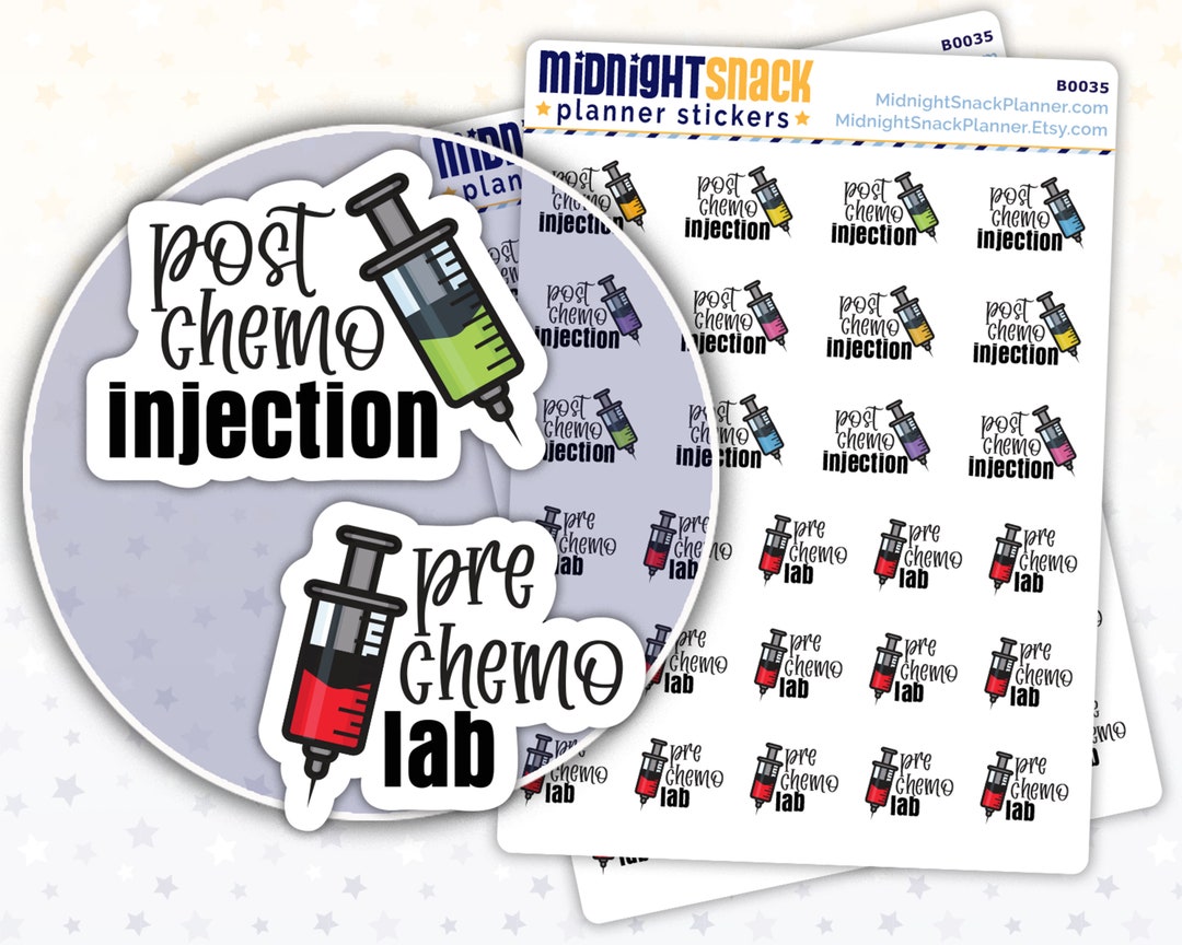 Chemotherapy Injections and Lab Work Planner Stickers | Pre-chemo Lab ...