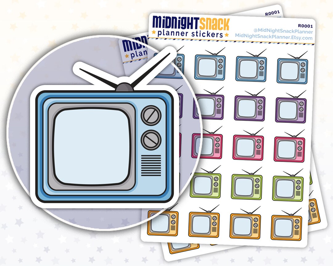 TV Show Planner Stickers | Television Program Icon Stickers - Etsy