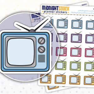 TV Show Planner Stickers | Television Program Icon Stickers - Etsy