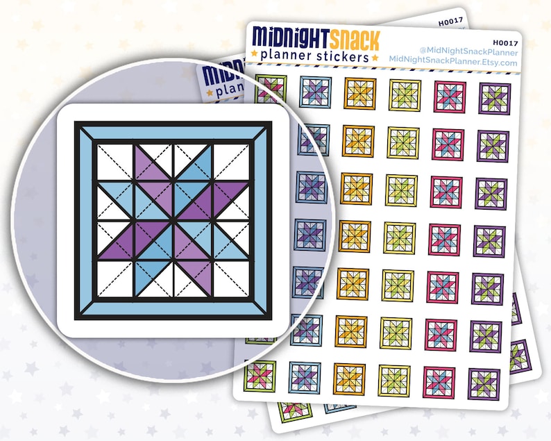 Quilting Planner Stickers Quilt Icon Stickers - Etsy