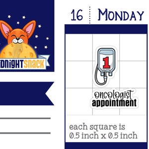 Chemotherapy Treatment and Countdown Planner Stickers | Chemo Cancer ...