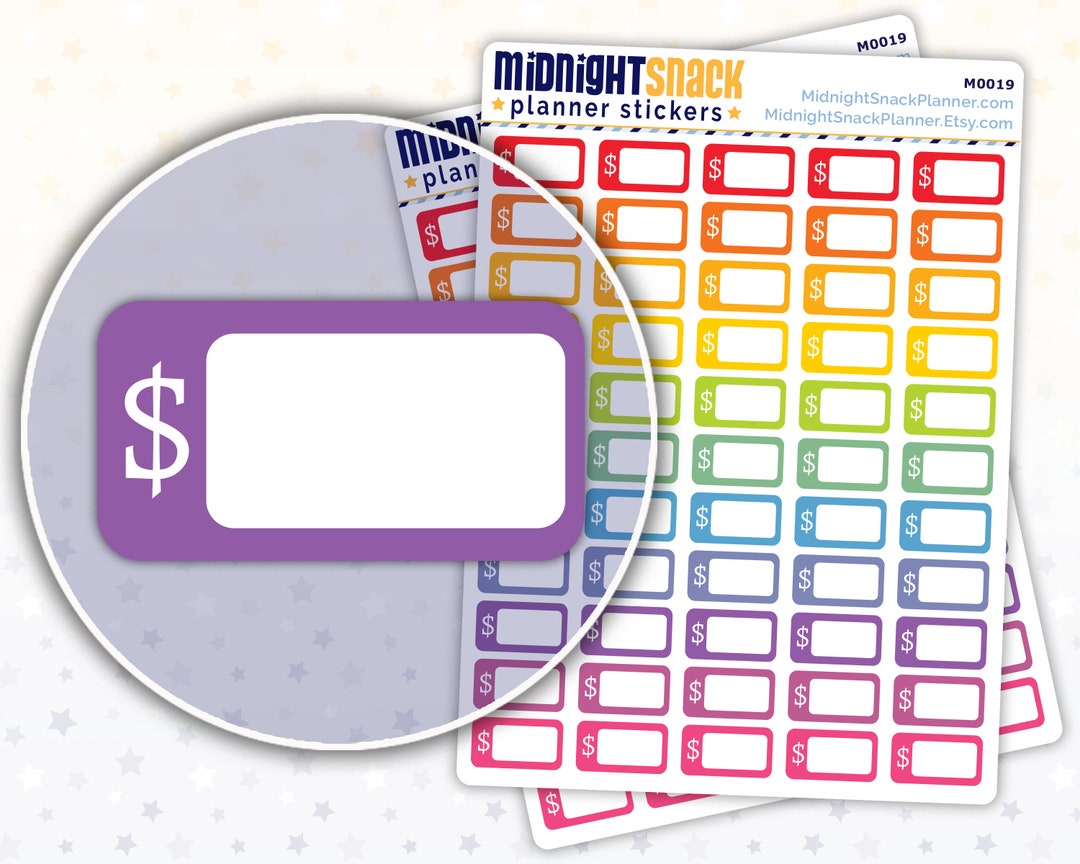 Blank Price Tag Icon Sticker | Budget Box Planner Stickers | Finances ...