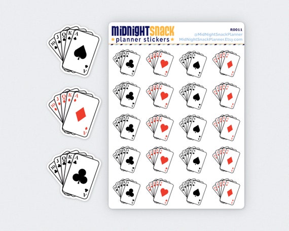 Playing Cards Planner Stickers Card Games Icon Stickers | Etsy
