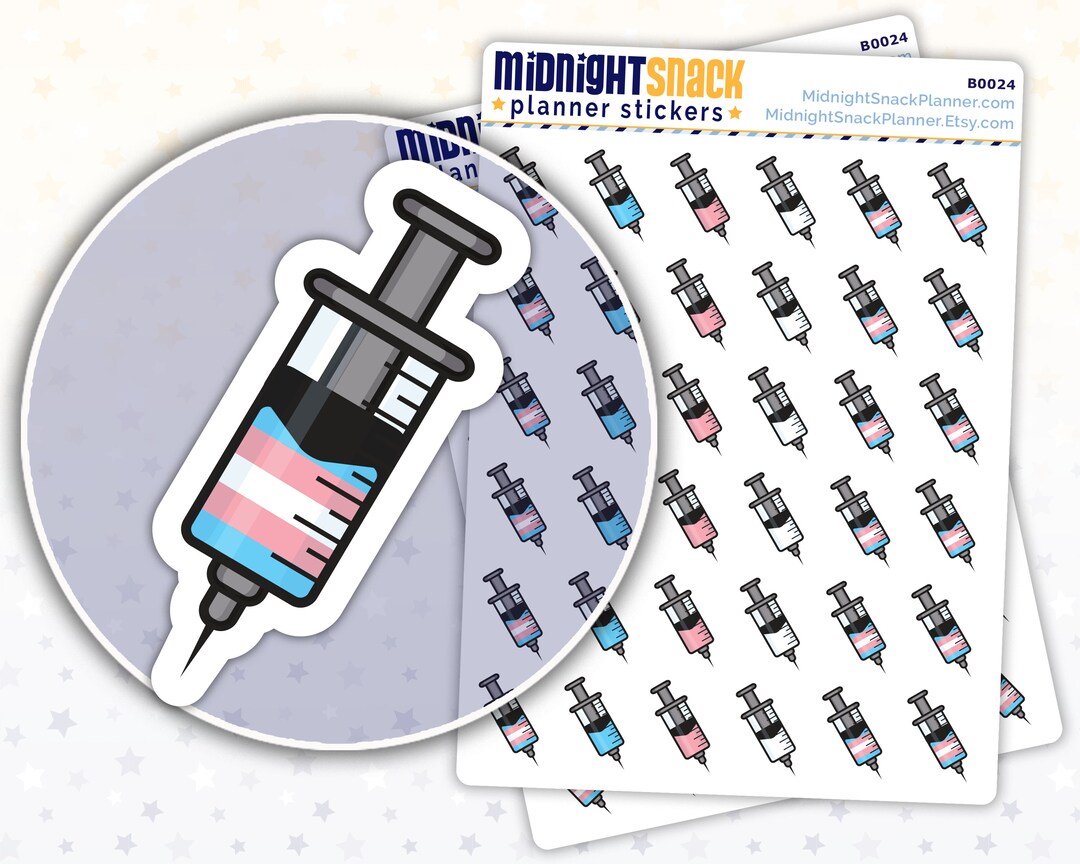 Transgender Hormone Injection Icon | Health Planner Stickers - Etsy