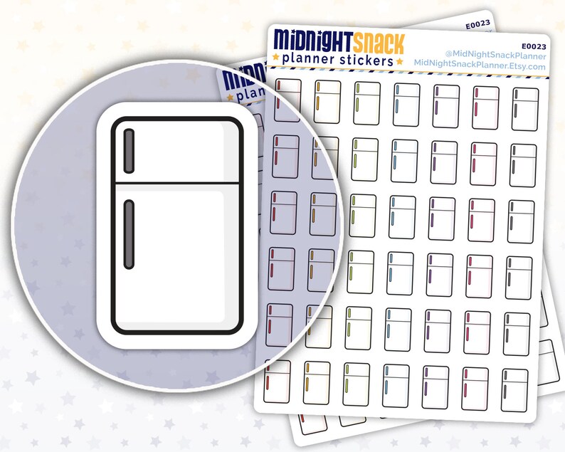 Clean the Fridge Icon Stickers Refrigerator Planner Stickers - Etsy