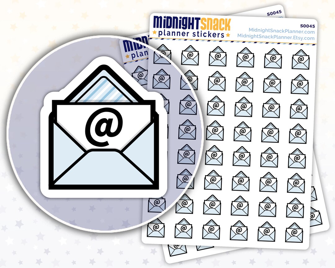 Email Icon Planner Stickers | Email Newsletter Reminder - Etsy