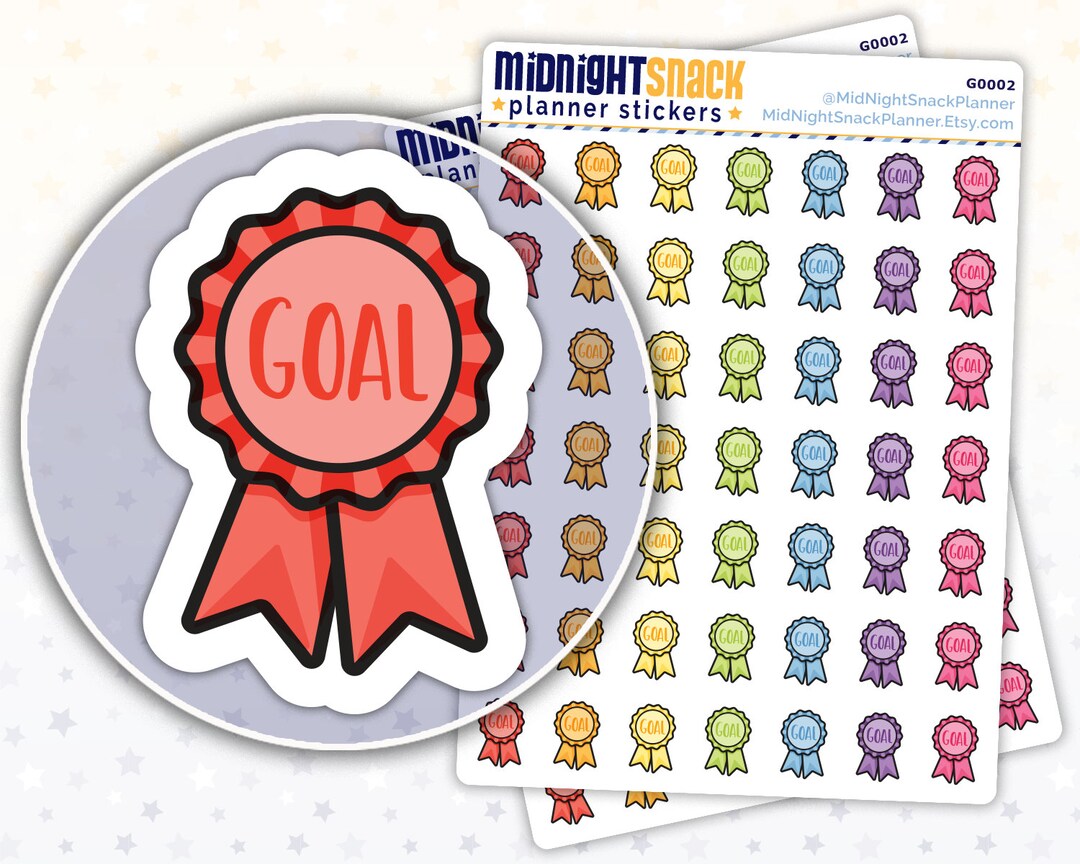 Goal Award Ribbon Icon Sticker | Merit Award Planner Sticker | Small ...