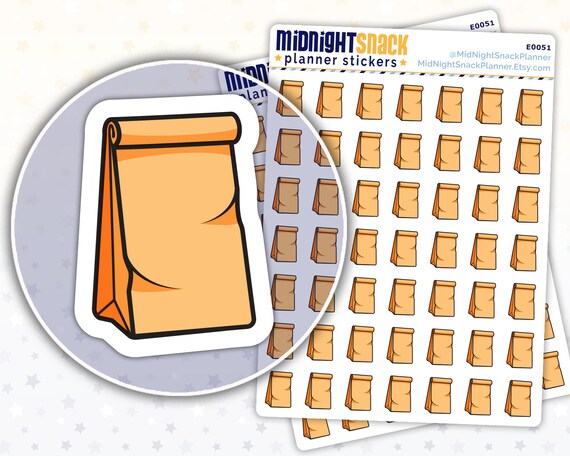 Packed Lunch Icon Stickers Make Lunch Planner Stickers | Etsy