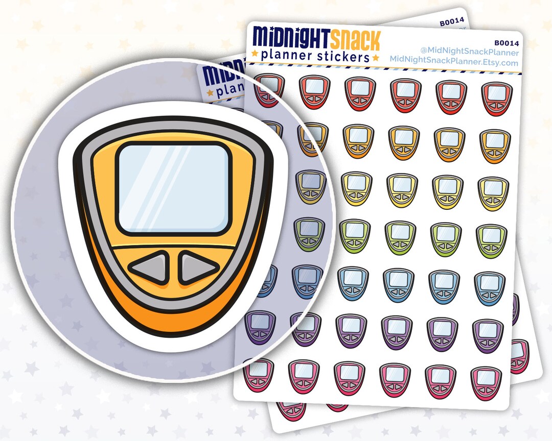 Diabetic Planner Stickers | Glucose Meter Icon Sticker | Blood Sugar ...