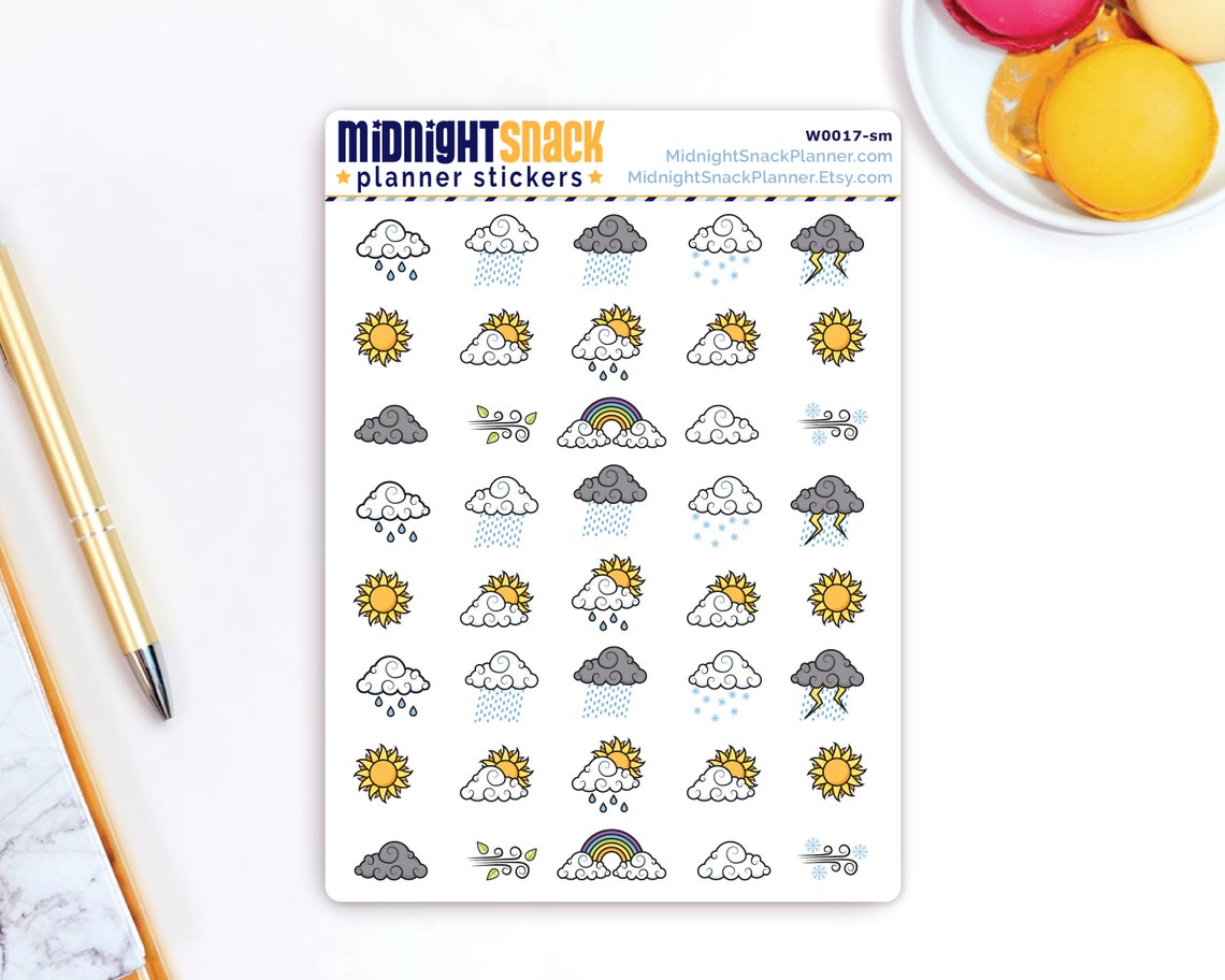 Weather Icon Planner Stickers Weather Sampler Journal | Etsy