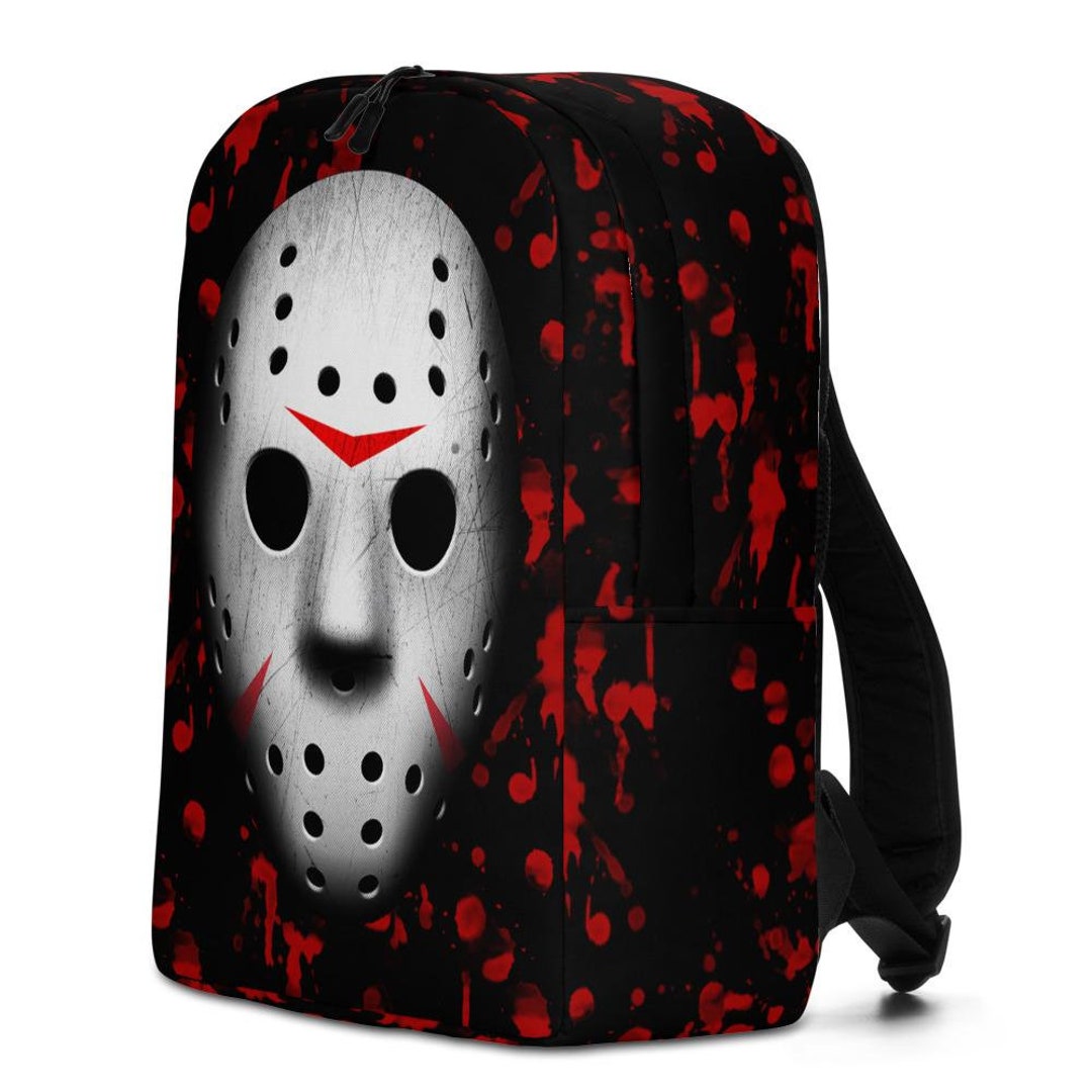 Jason Hockey Mask Blood Splatter Minimalist Backpack - Etsy