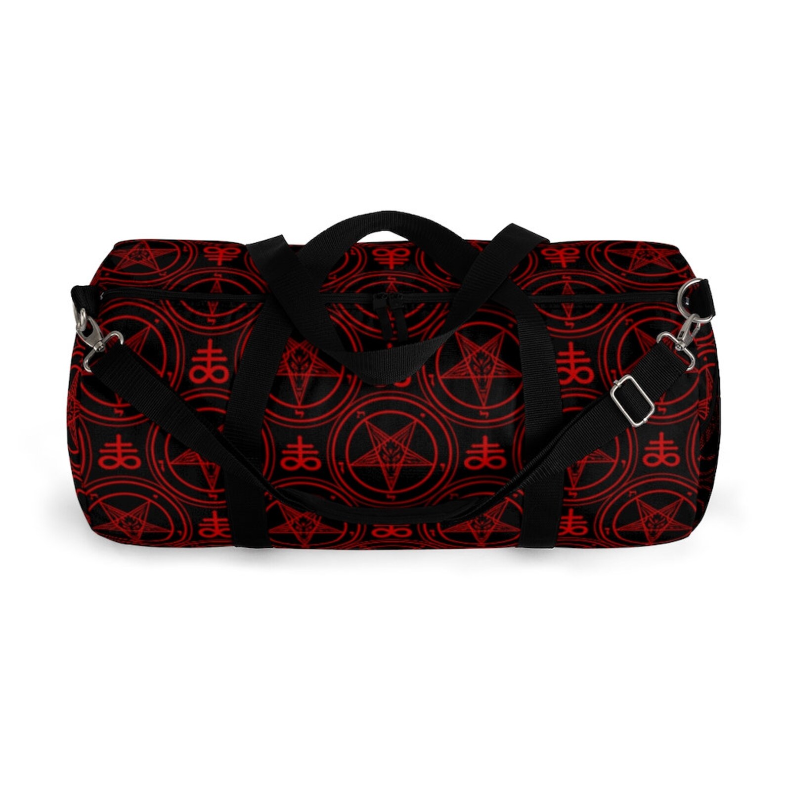 Red Baphomet Leviathan Cross Pattern Duffel Bag | Etsy
