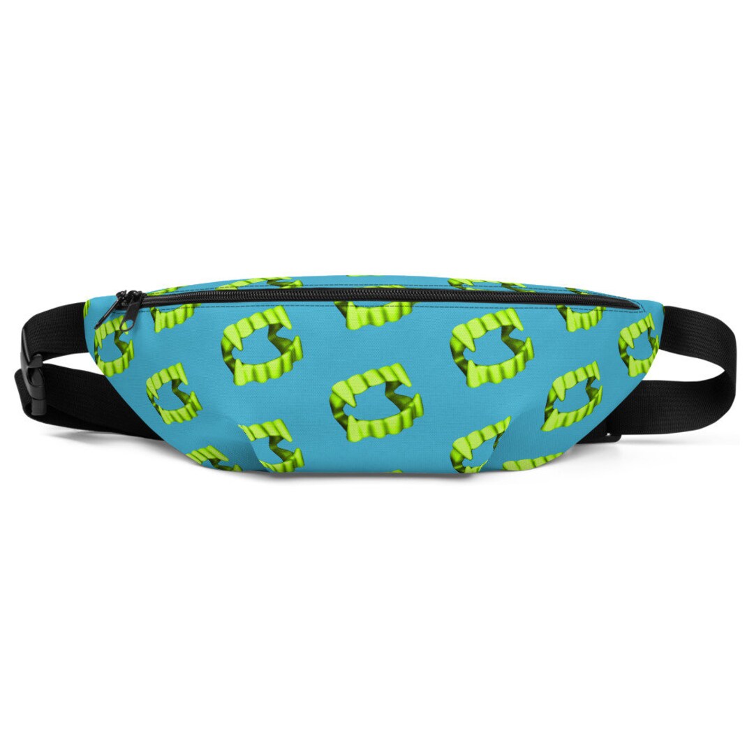 Teal Neon Green Vampire Fang Teeth Fanny Pack - Etsy