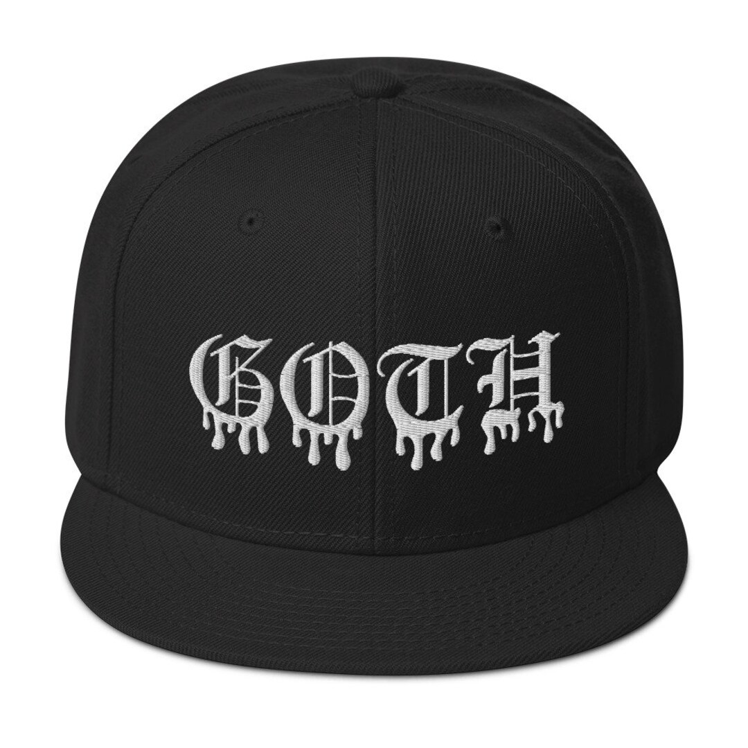 Goth Snapback Hat / Embroidered - Etsy
