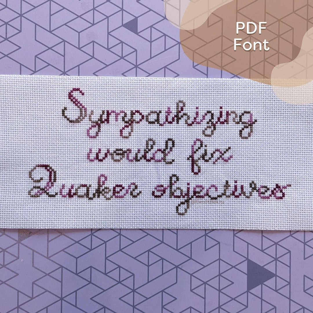 Font - "juliet" Alphabet - PDF // Cross-stitch Alphabet / Modern Hand ...