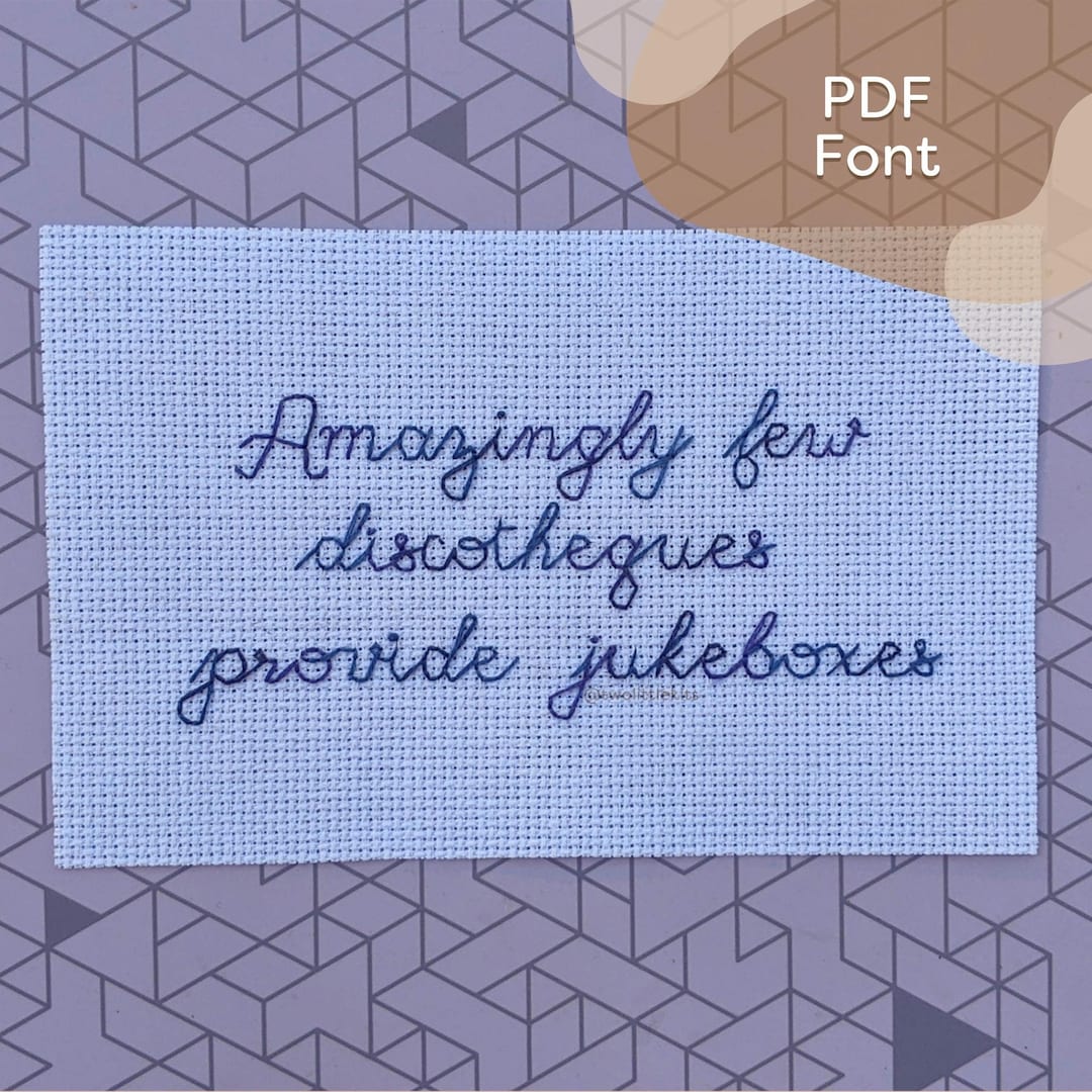 Font - "alison" Alphabet PDF // Cross-stitch Type / Modern Cursive ...