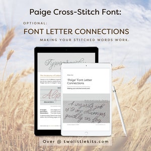 Font + Add-on - "paige" Alphabet // Cross-stitch Type, Modern ...