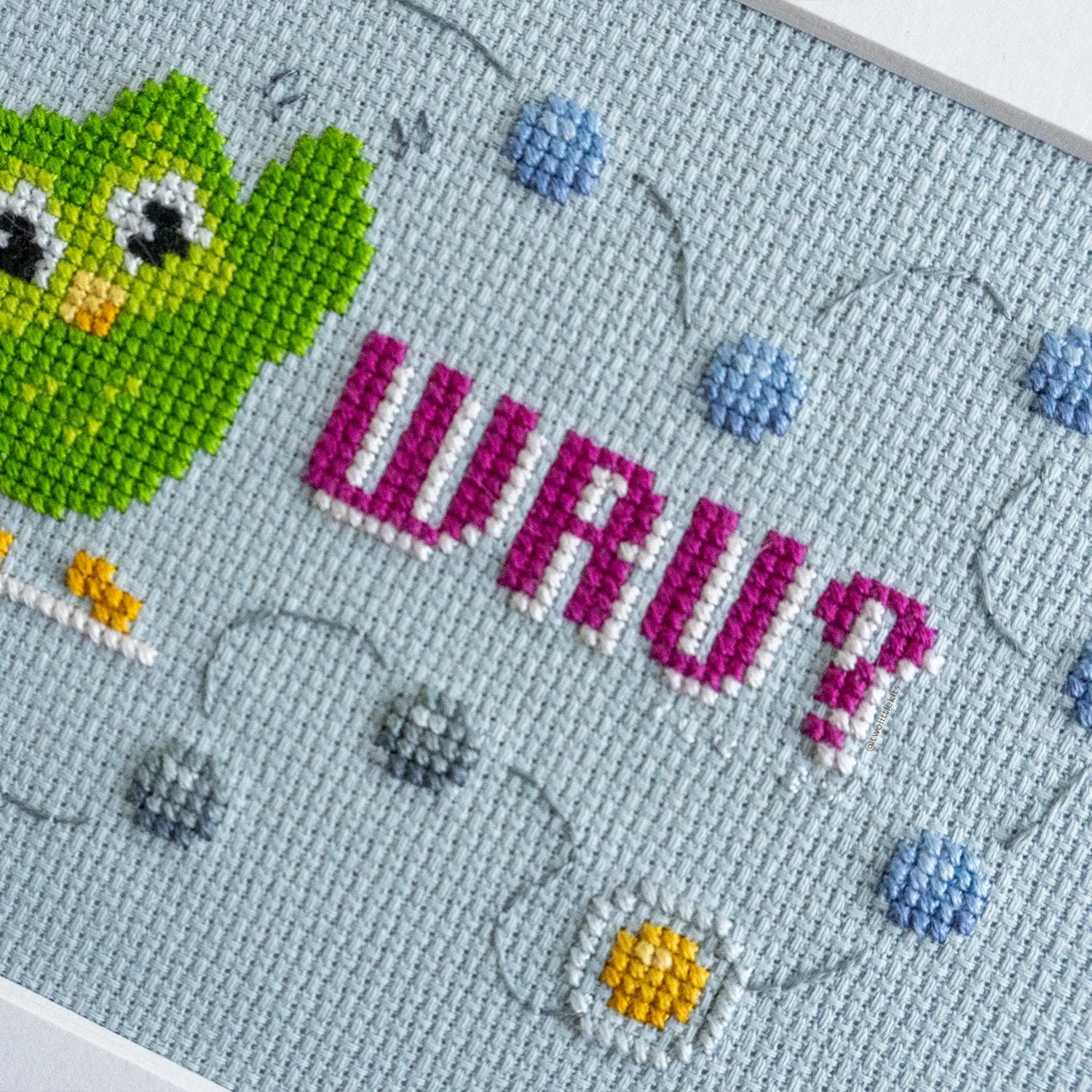 Cross-stitch Pattern "owl Issues" // New Year Resolution Reminder ...
