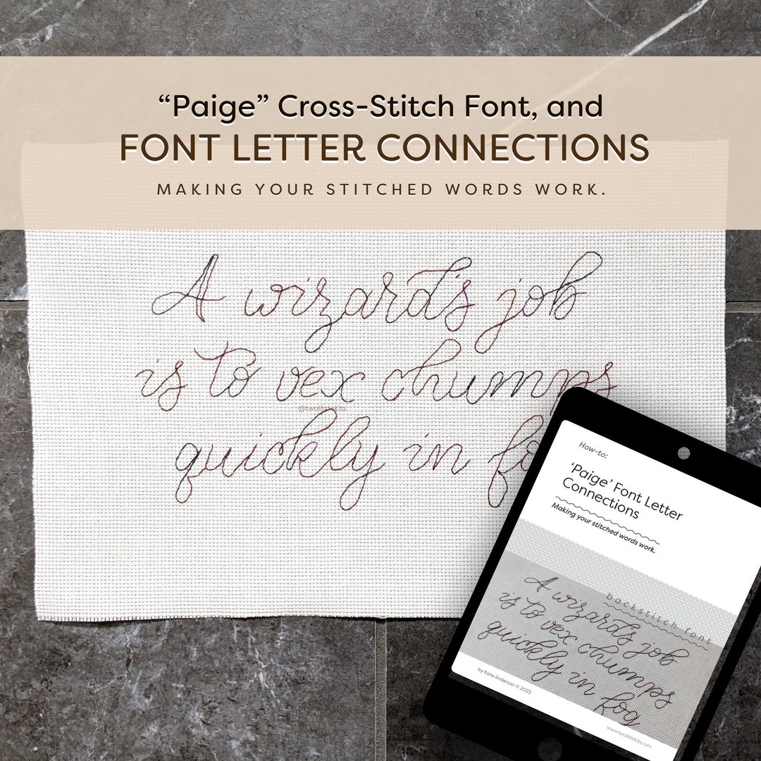 Font Add-on paige Alphabet // Cross-stitch Type, Modern Calligraphy ...