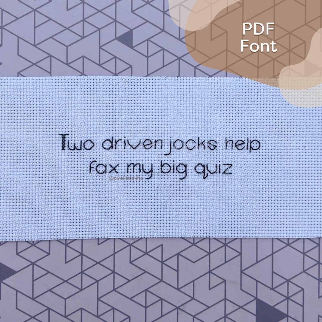 Font - "esther" Alphabet PDF // Cross-stitch Alphabet Modern / Easily ...