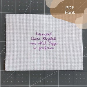 Font - "nancy" Alphabet PDF // Cross-stitch Alphabet Cursive / Tiny ...