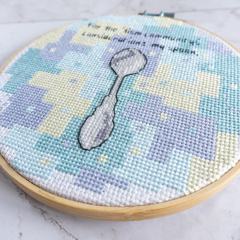 Cross-stitch Pattern "'tism Spoon" // Autism Meme Design ...