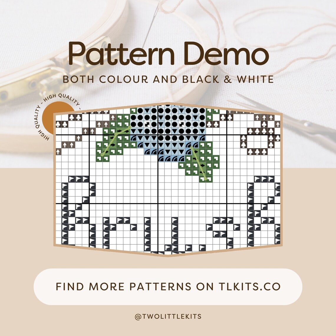 Cross-stitch Pattern "brush Teeth" // Daily Task Reminder, Mental ...