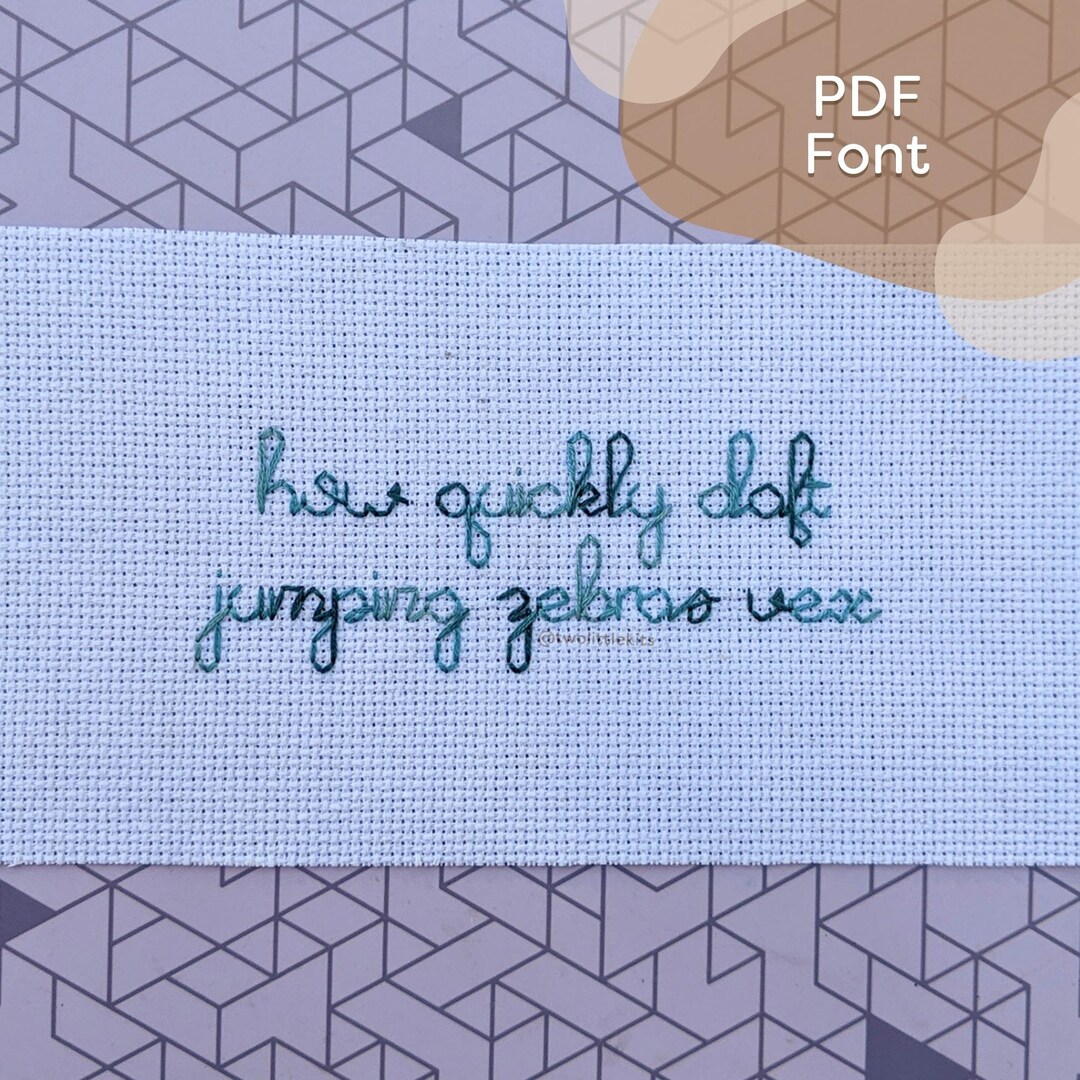 Font - "felicity" Alphabet PDF // Cross-stitch Alphabet Cursive ...