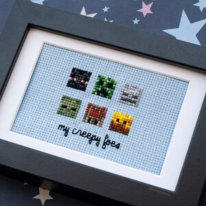 Pattern "minecraft Enemies" - Cross Stitch // Pixel Art Characters ...