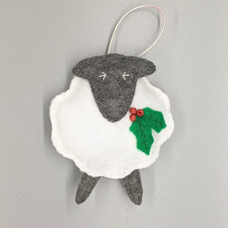 Felt Sheep Ornament - Etsy
