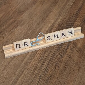 Personalized Stethoscope Doctor Scrabble Tile Name Plates | NP Nurse ...