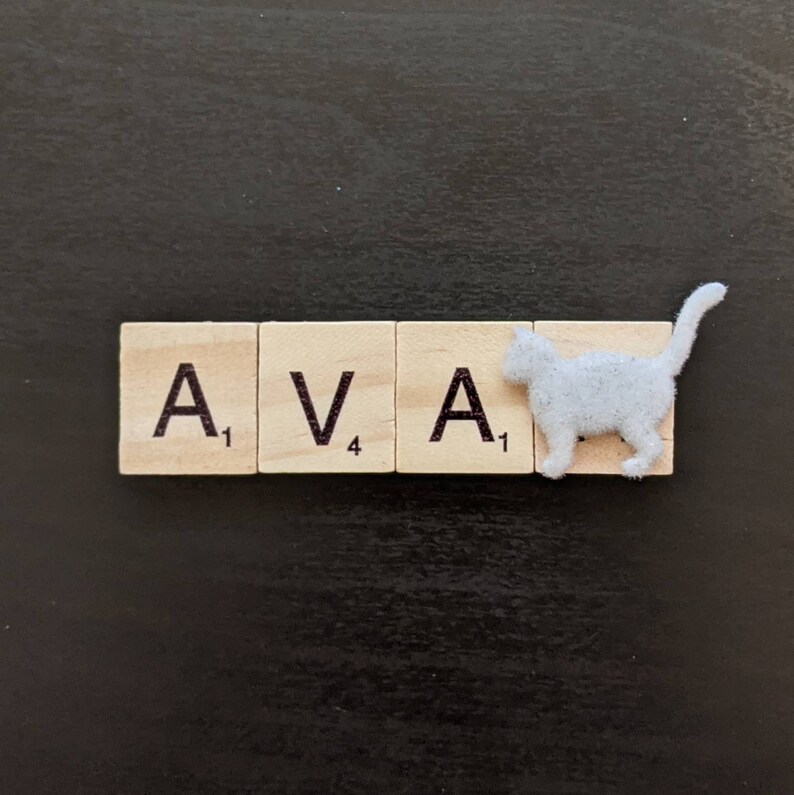 Personalized Cat Name Scrabble Tile Fridge Magnet Gift for | Etsy