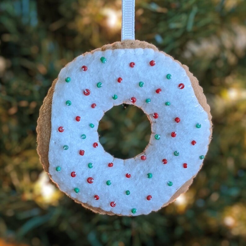 Donut Handmade Felt Christmas Ornament Gift for Donut - Etsy