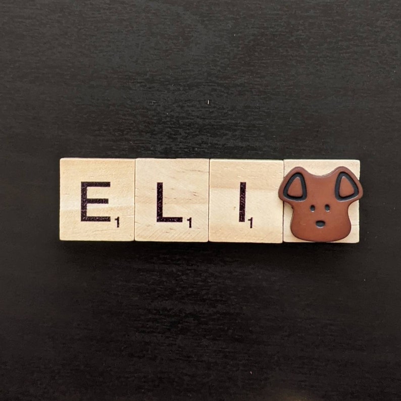 Personalized Dog Name Scrabble Tile Fridge Magnet | Gift for Dog Mom ...
