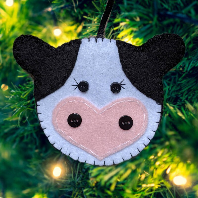 Felt Cow - Etsy