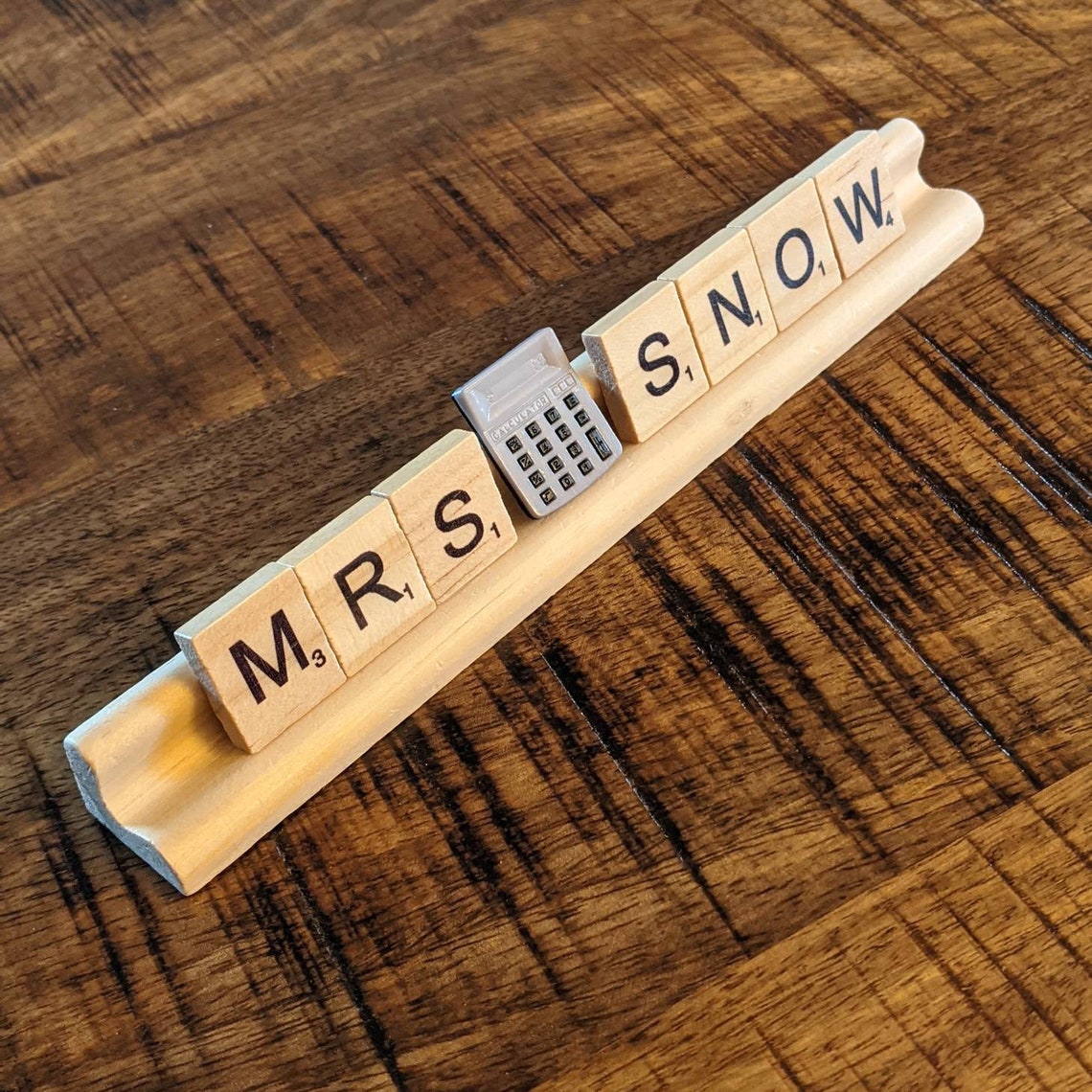 Personalized Math Teacher Scrabble Tile Name Plate | Teacher Gift ...