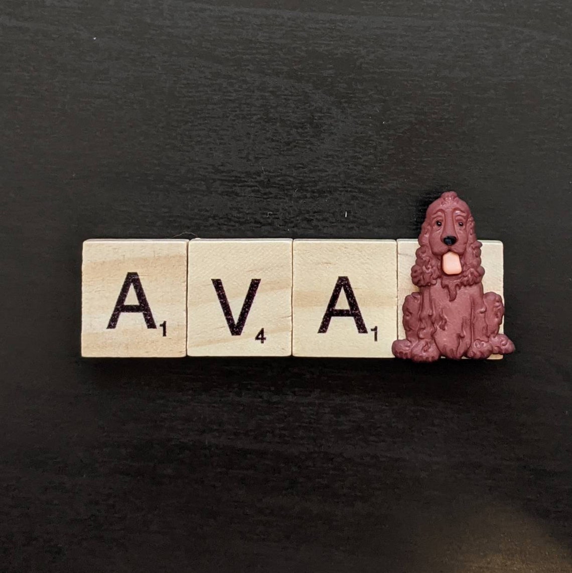 Personalized Dog Name Scrabble Tile Fridge Magnet | Gift for Dog Mom ...