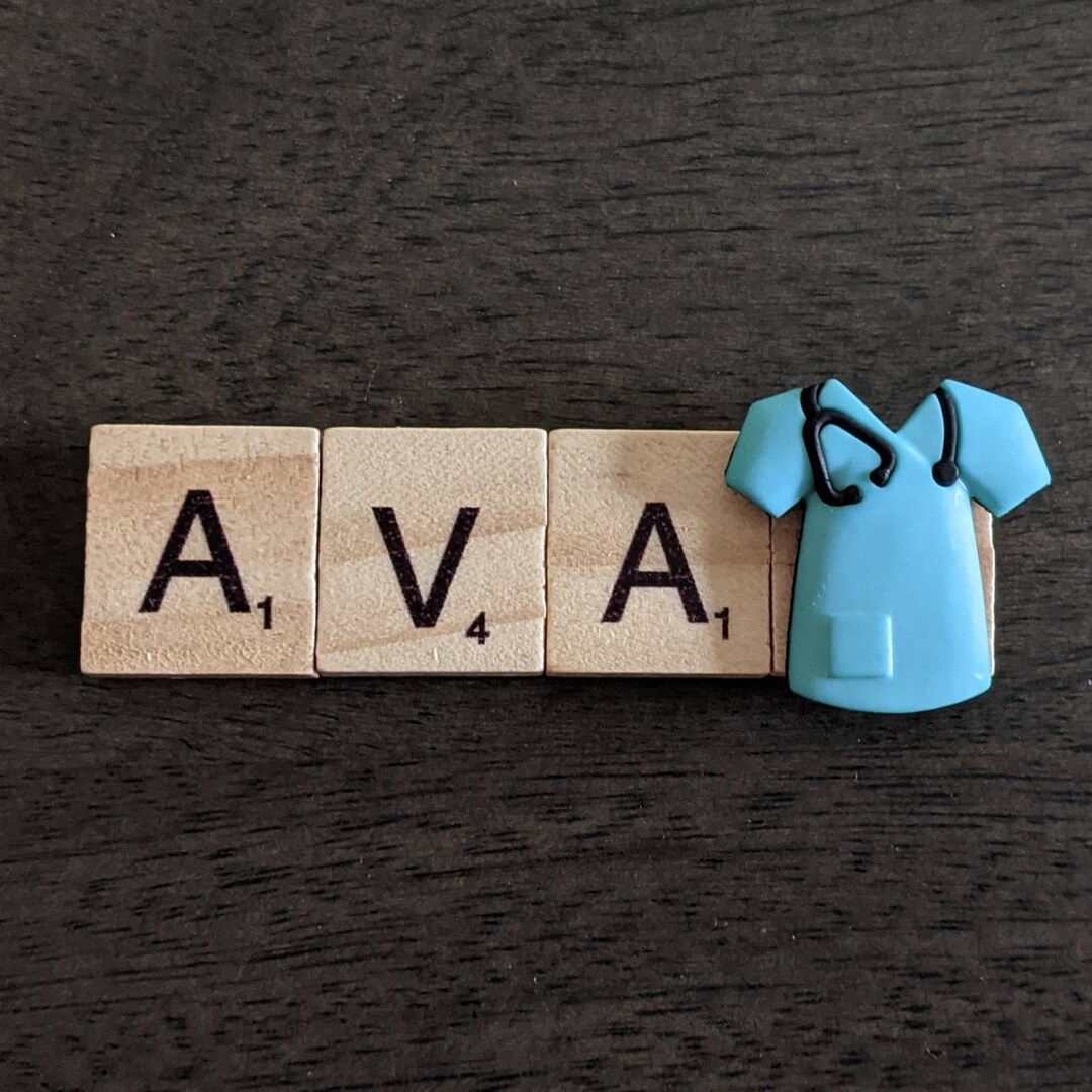 Personalized Nurse Scrub Top Name Scrabble Tile Fridge Magnet - Etsy