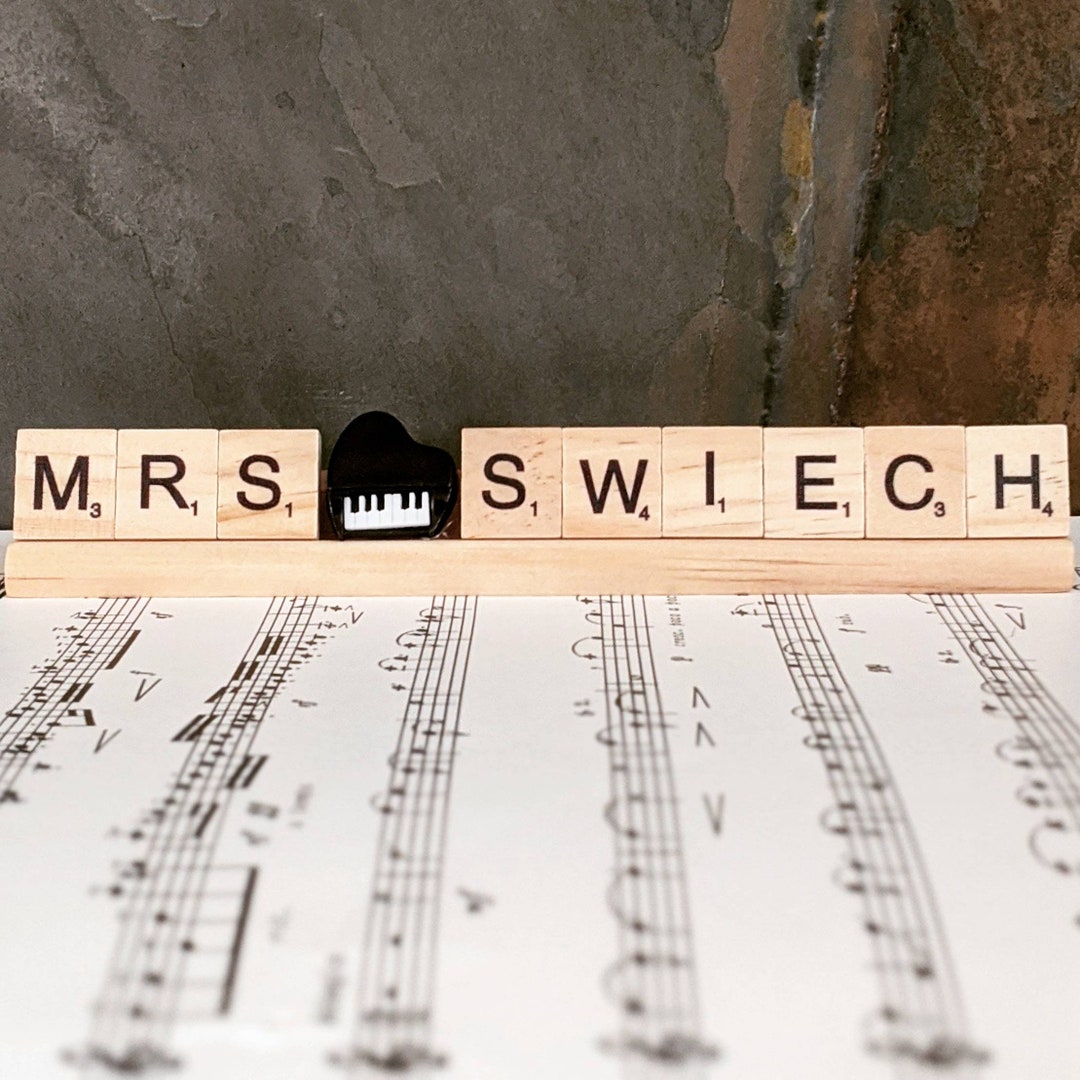 Piano Personalized Music Teacher Scrabble Tile Name Plates | Custom ...