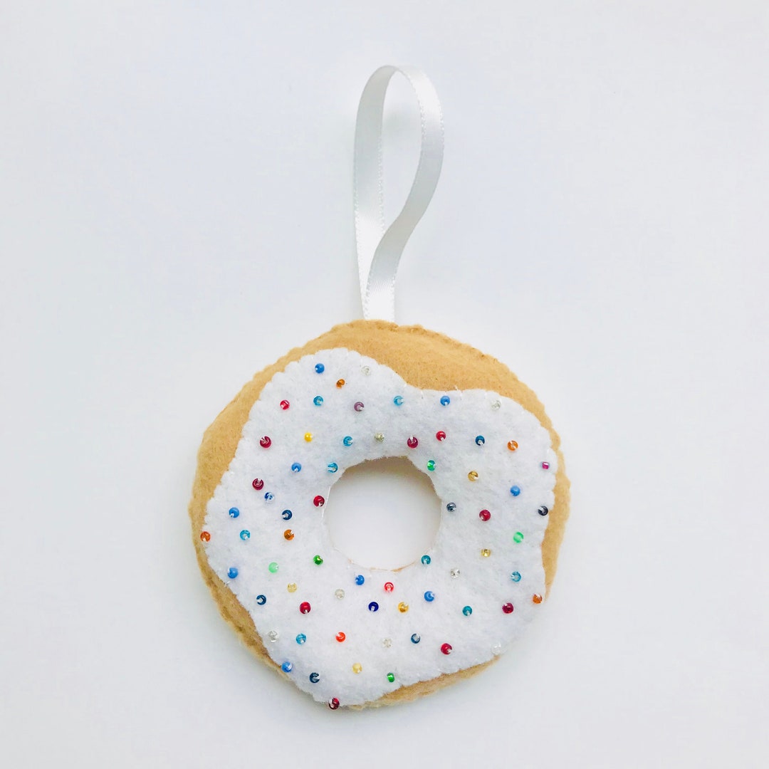 Donut Handmade Felt Christmas Ornament | Gift for Donut Lovers, Felt ...