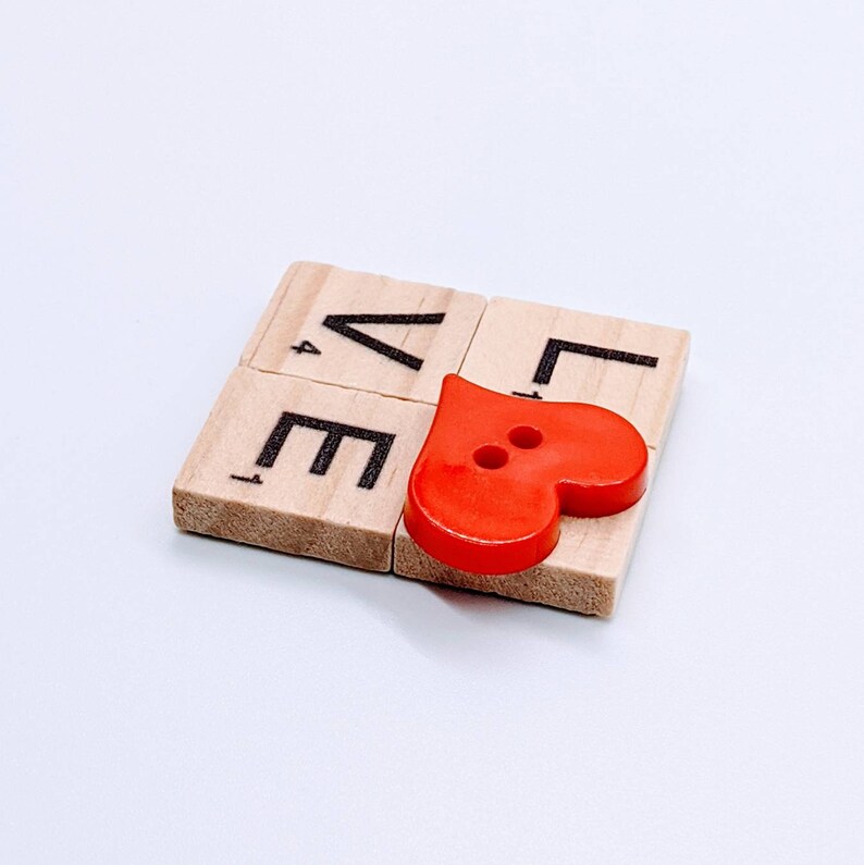 Love Red Heart Scrabble Tile Fridge Magnet Valentine's | Etsy