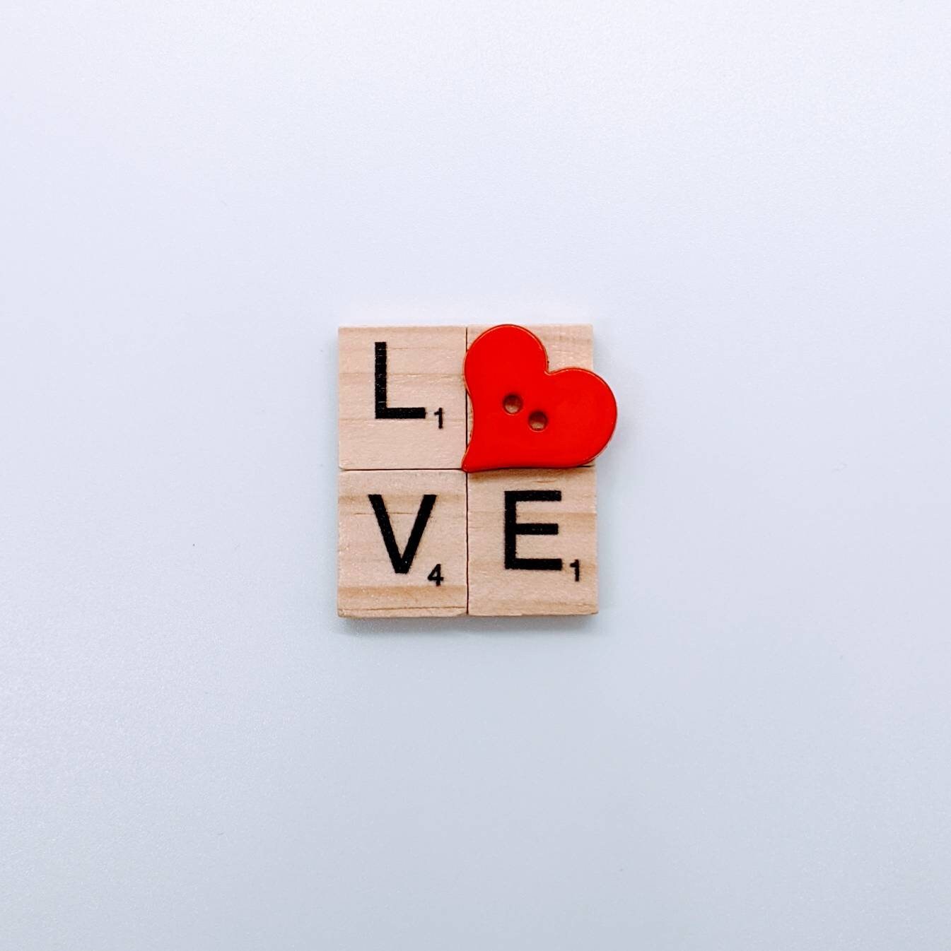Love Red Heart Scrabble Tile Fridge Magnet Valentine's | Etsy