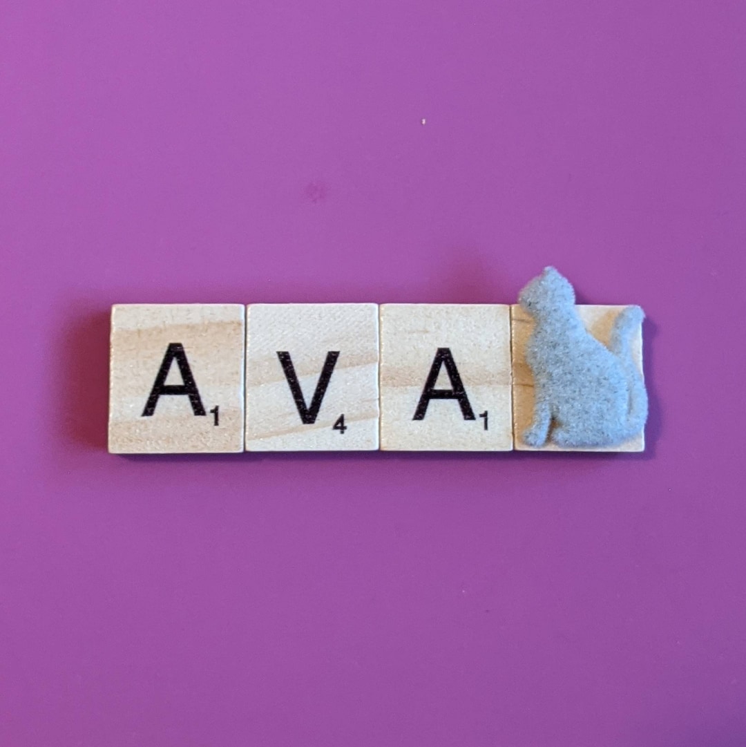 Personalized Cat Name Scrabble Tile Fridge Magnet | Gift for Cat Lady ...